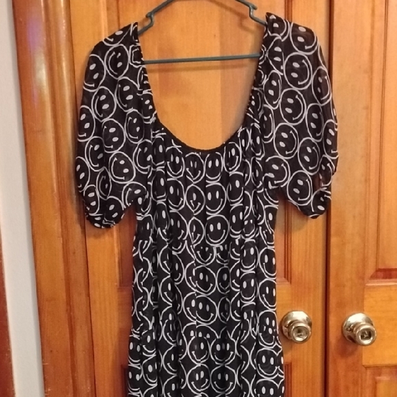 Dressed in LALA | Dresses | Black And White Smiley Face Dress | Poshmark